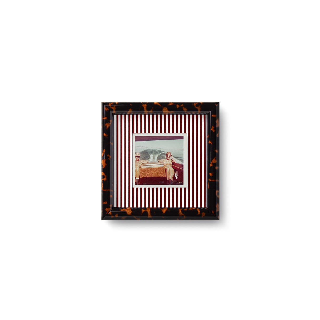 Toulouse with Burgundy Mini Stripe Mat and Float Mount – Framebridge