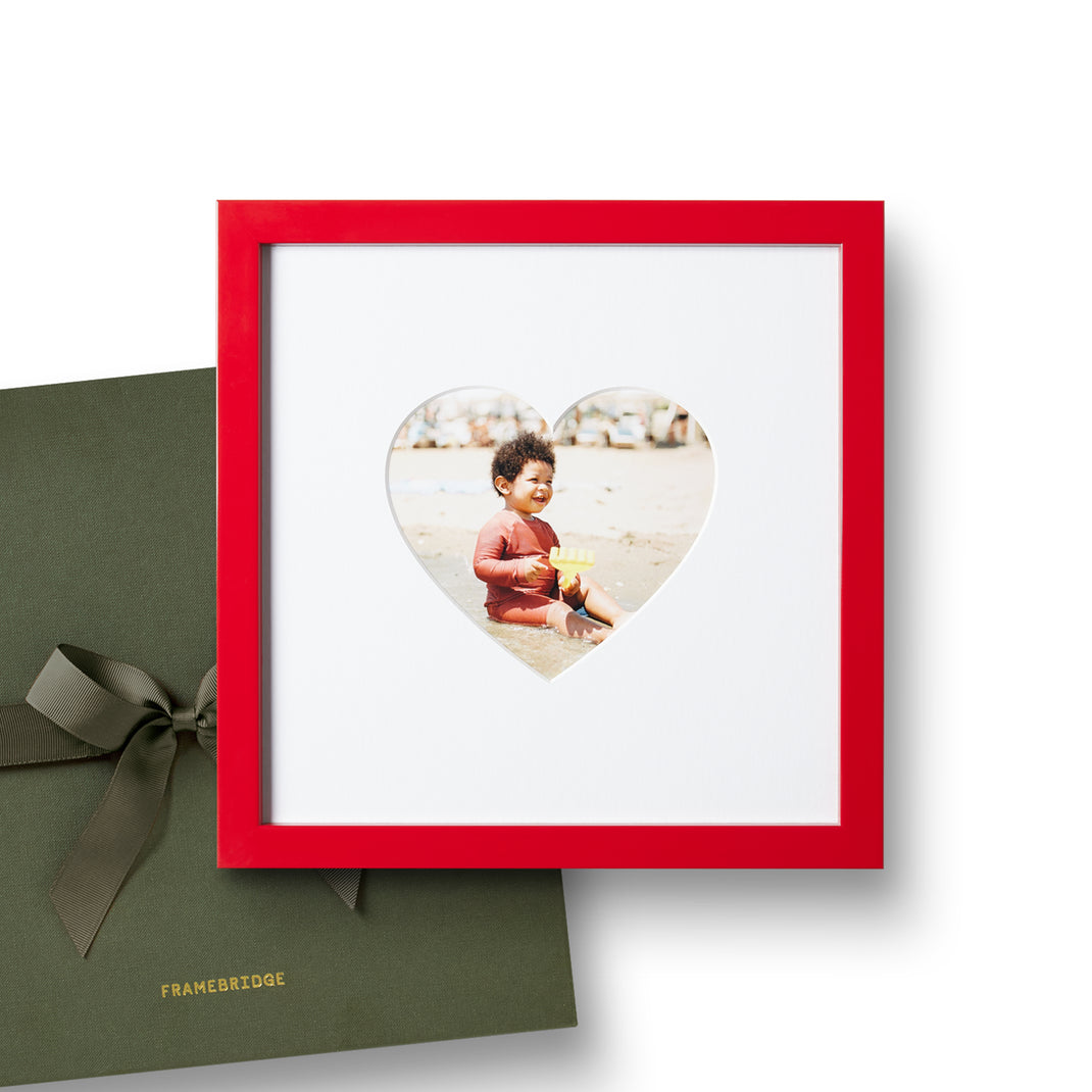 red heart picture frames